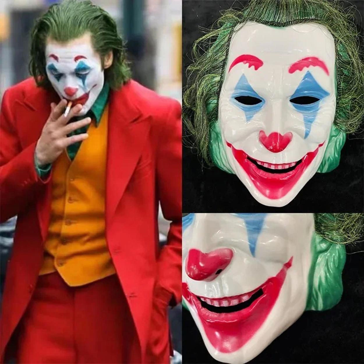 Joaquin Phoenix Joker Maskesi - Yeşil Saçlı Cosplay ve Kostüm Maskesi